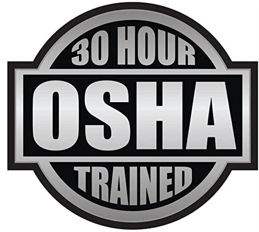 30 Hour OSHA Trained Hard Hat Sticker / Helmet Decal Label Lunch Tool ...
