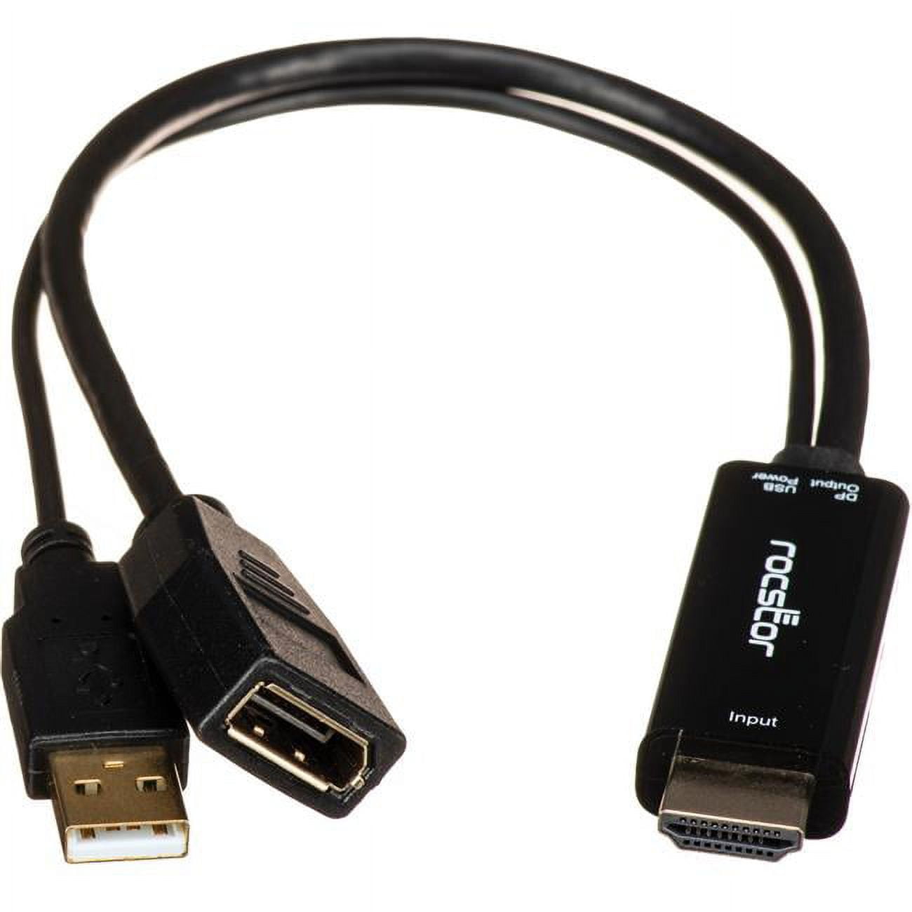 30 Hz 4K USB Powered M&F HDMI to Displayport Adapter, Black - Walmart.com