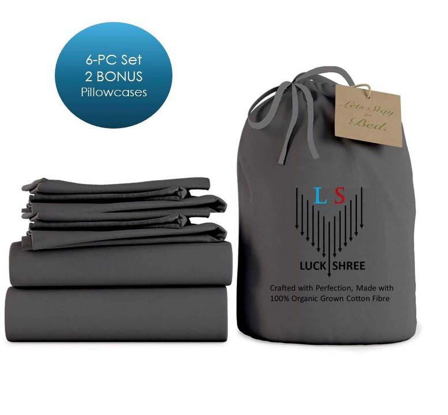 30-INCH EXTRA DEEP POCKETS -Full XL Organic 1000-TC Cotton 6-PC Sheet ...