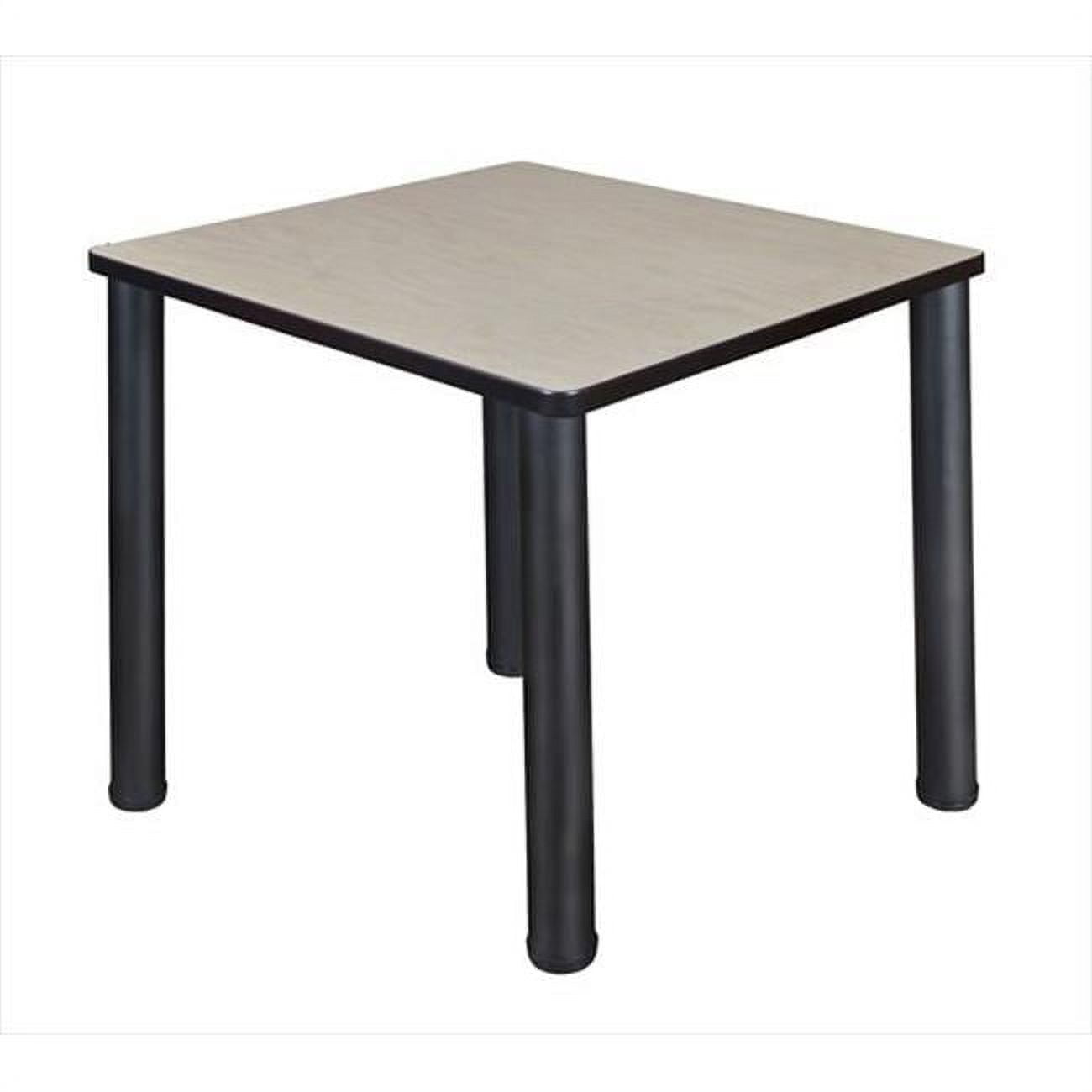 30 In. Square Maple Table & Black Post Legs - Walmart.com