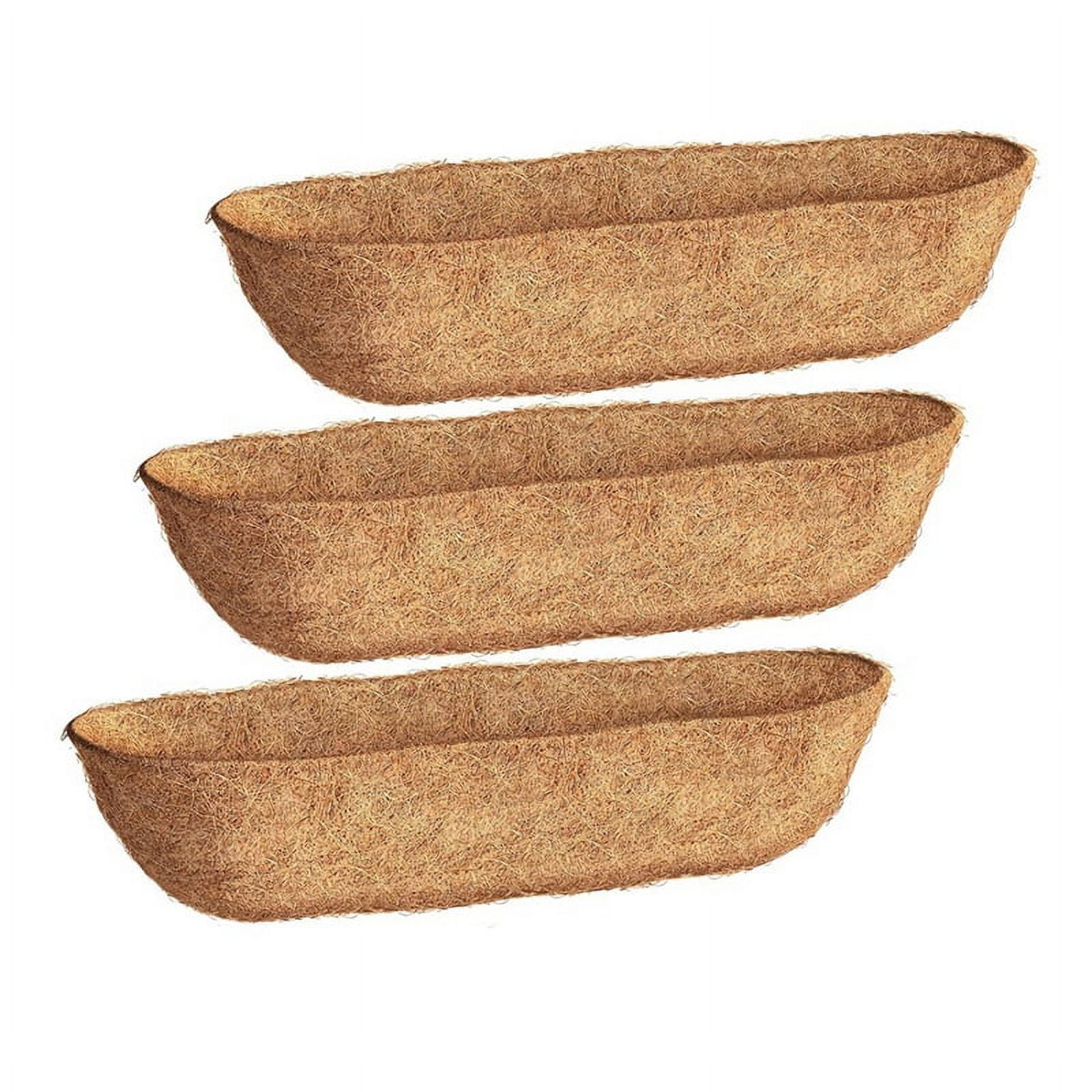 30 Inch 3 Pack Trough Liners, Coconut Coir Fiber for Wall Basket ...
