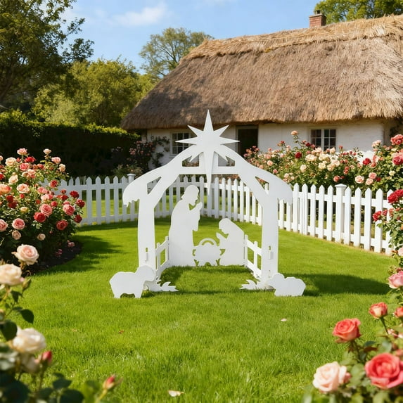 30-Inch (30INx20.5INx27IN) Waterproof Outdoor Nativity (2026 New Year ...