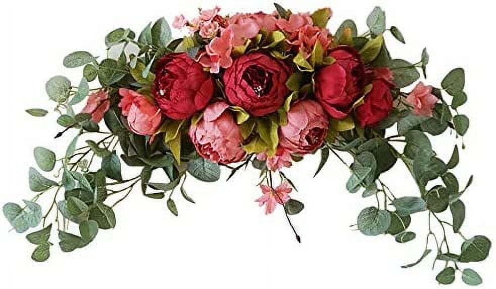30 Inch Artificial Flower Swag Rose Peony Swag Arch Wreath Flowers ...