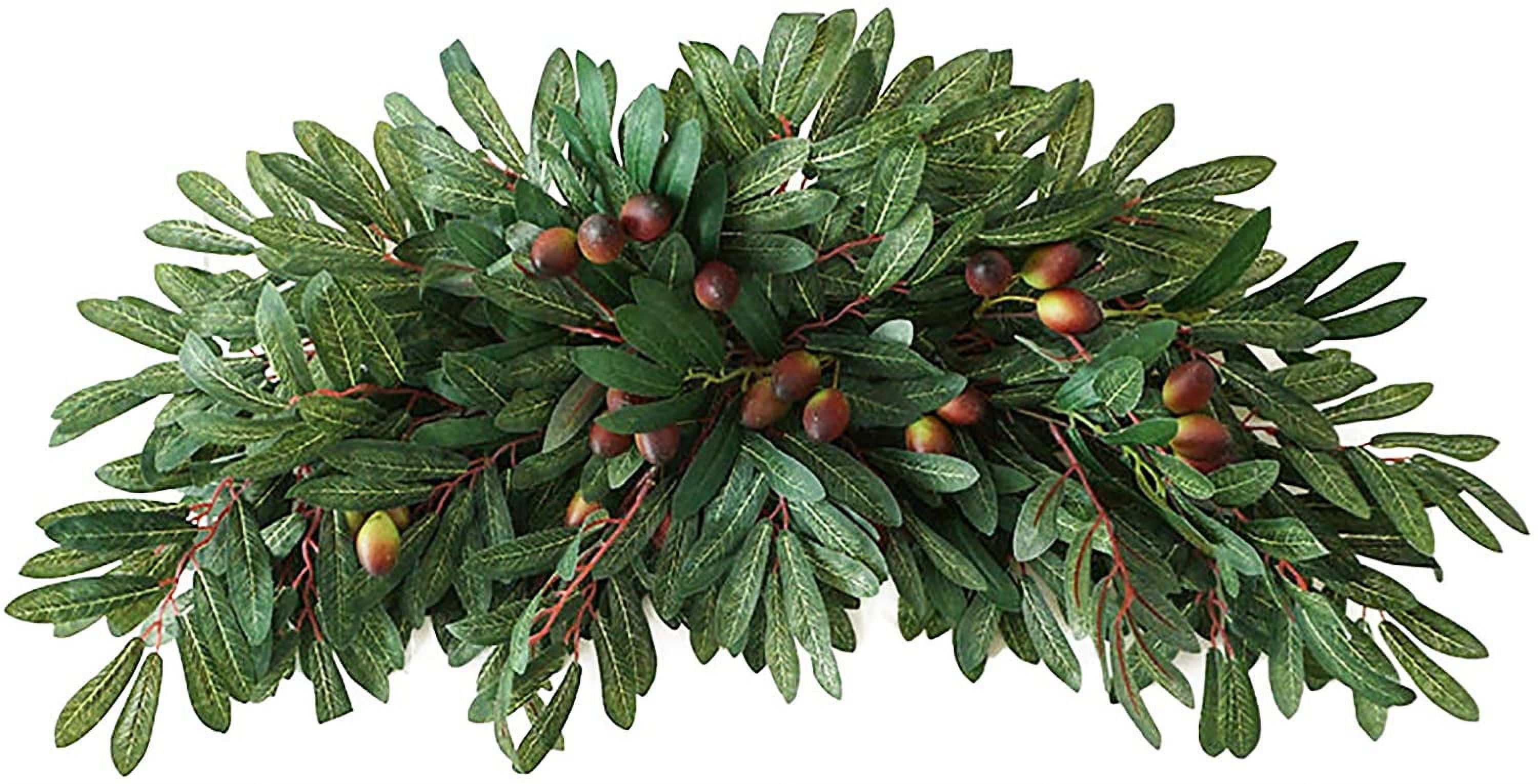 30 Inch Artificial Leaf Swag, Greenery Swag Artificial Front Door ...