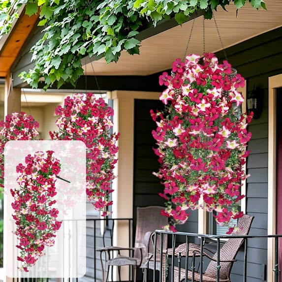30 Inch Artificial Morning Glory Vines Hanging Fake Flower Garland Faux ...