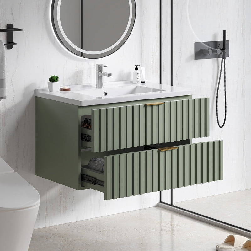 30 Inch Bathroom Vanity with Sink Combo, Floating Bathroom Vanity with ...