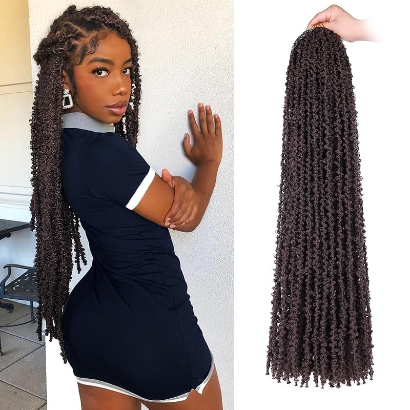 30 Inch Butterfly Locs Crochet Hair 6 Packs Light Weight Distressed ...
