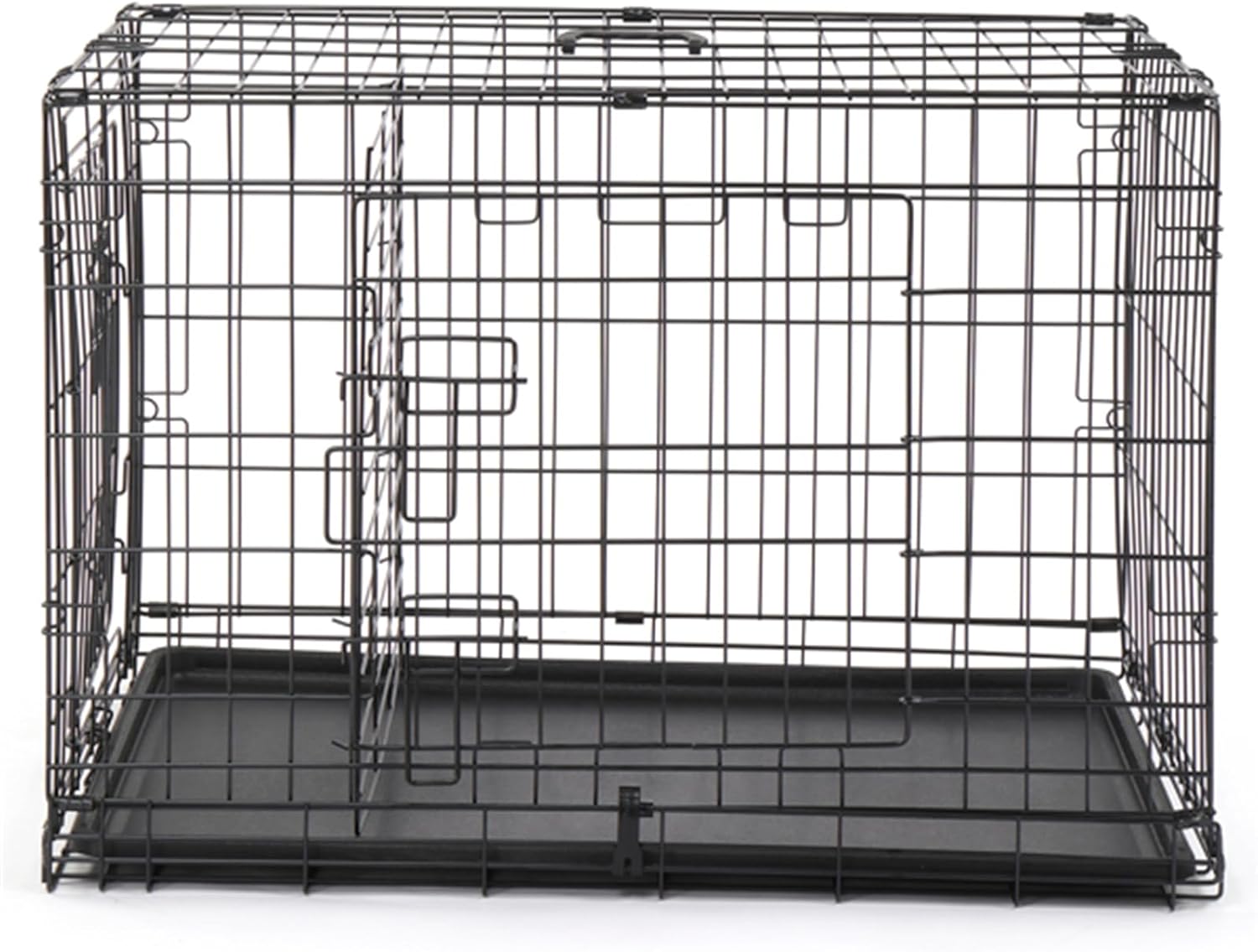 30 Inch Cat Cage Dog Cage Pet Cage Animal Fence Two Doors Foldable with ...