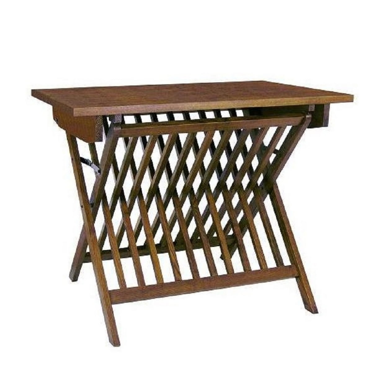 30 Inch Classic Wood Outdoor Folding Table, Rectangular Top, Brown ...