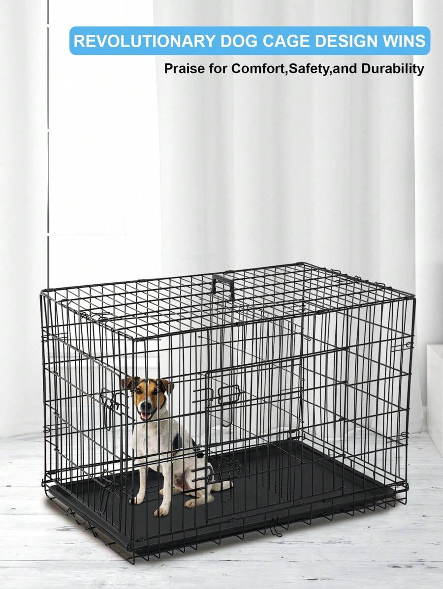 30 Inch Dog Crate For Small Dog, Metal Wire Pet Dog Cage For Small ...