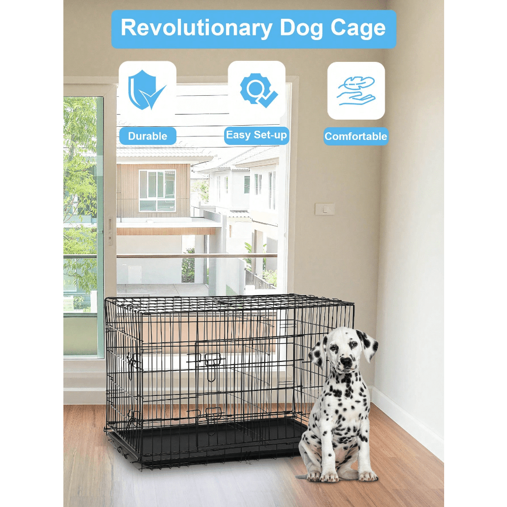 30 Inch Dog Crates For Small Dogs Folding Mental Wire Crates Dog ...