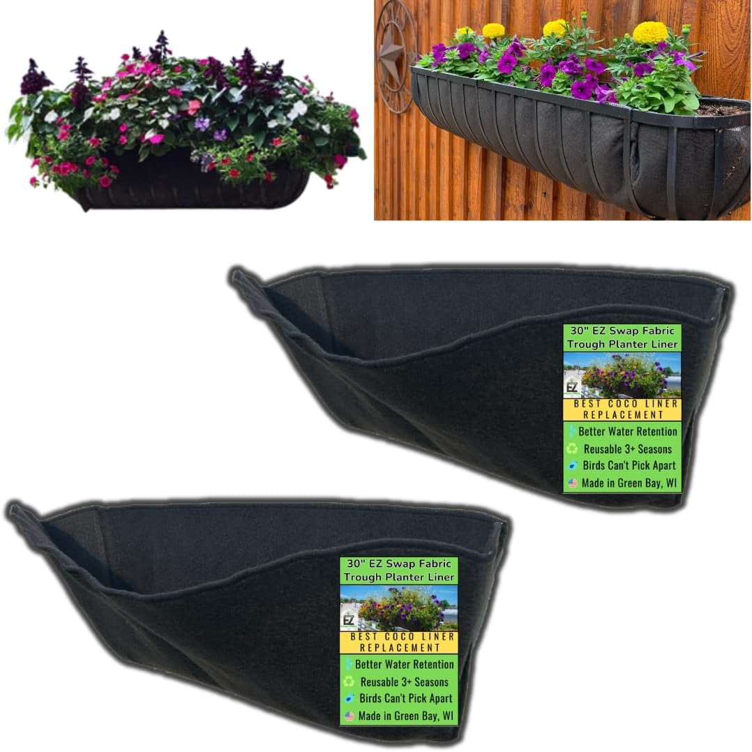 30 Inch Fabric Trough Coco Liner Replacement for Window Basket Flower ...