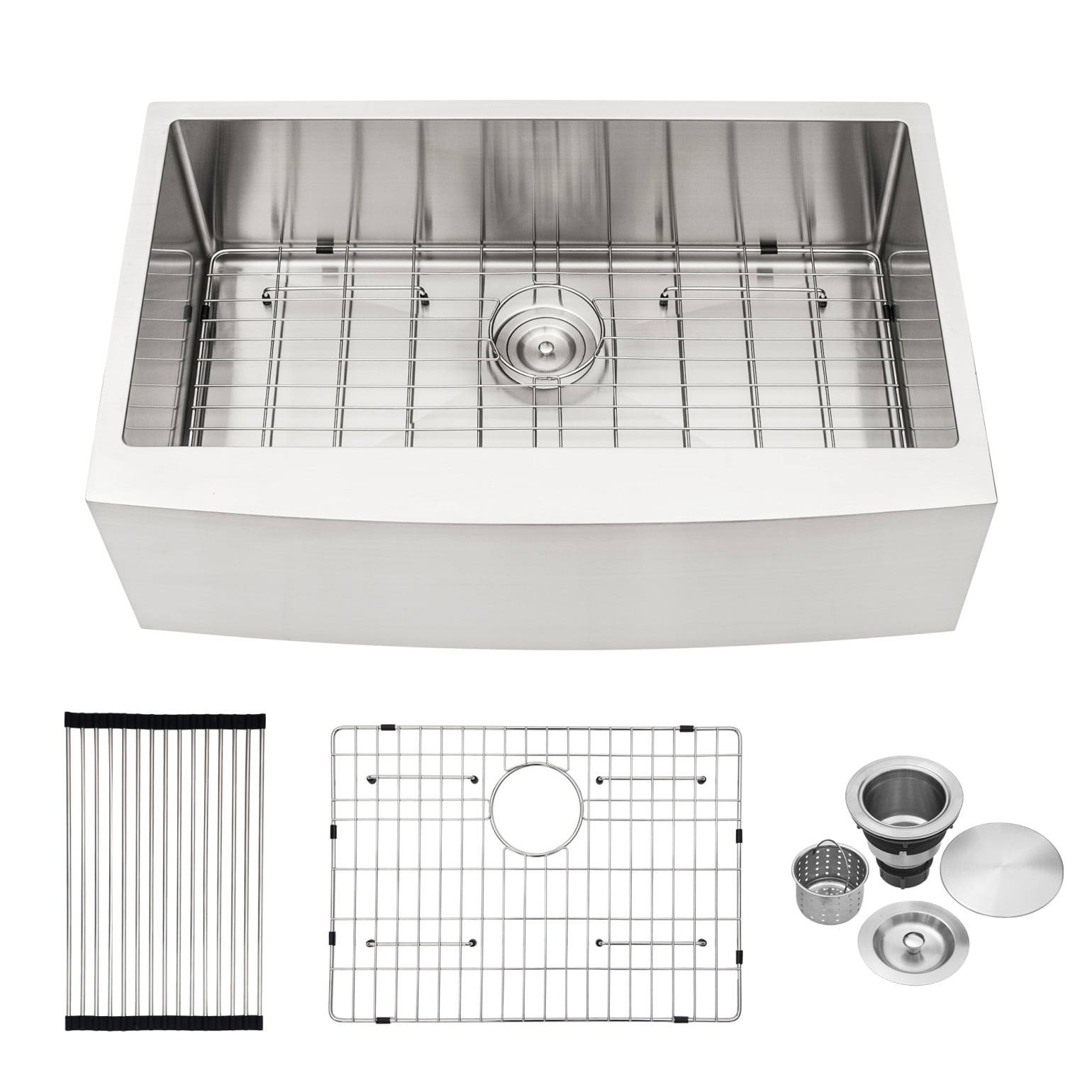 30 Inch Farmhouse Kitchen Sink - 30"x21"x10" Stainless Steel Apron ...