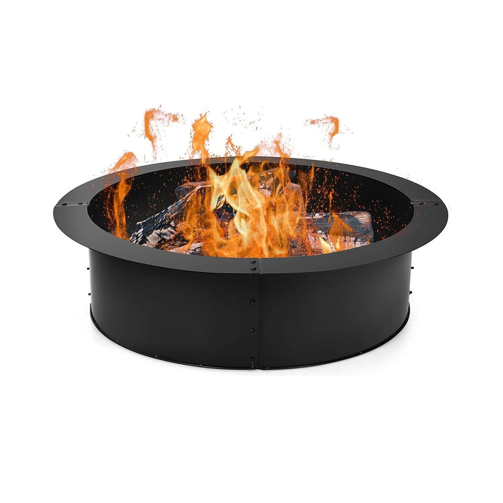 30-Inch Fire Pit Ring Outdoor Firepit, Rim Liner Inside Thick Heavy ...