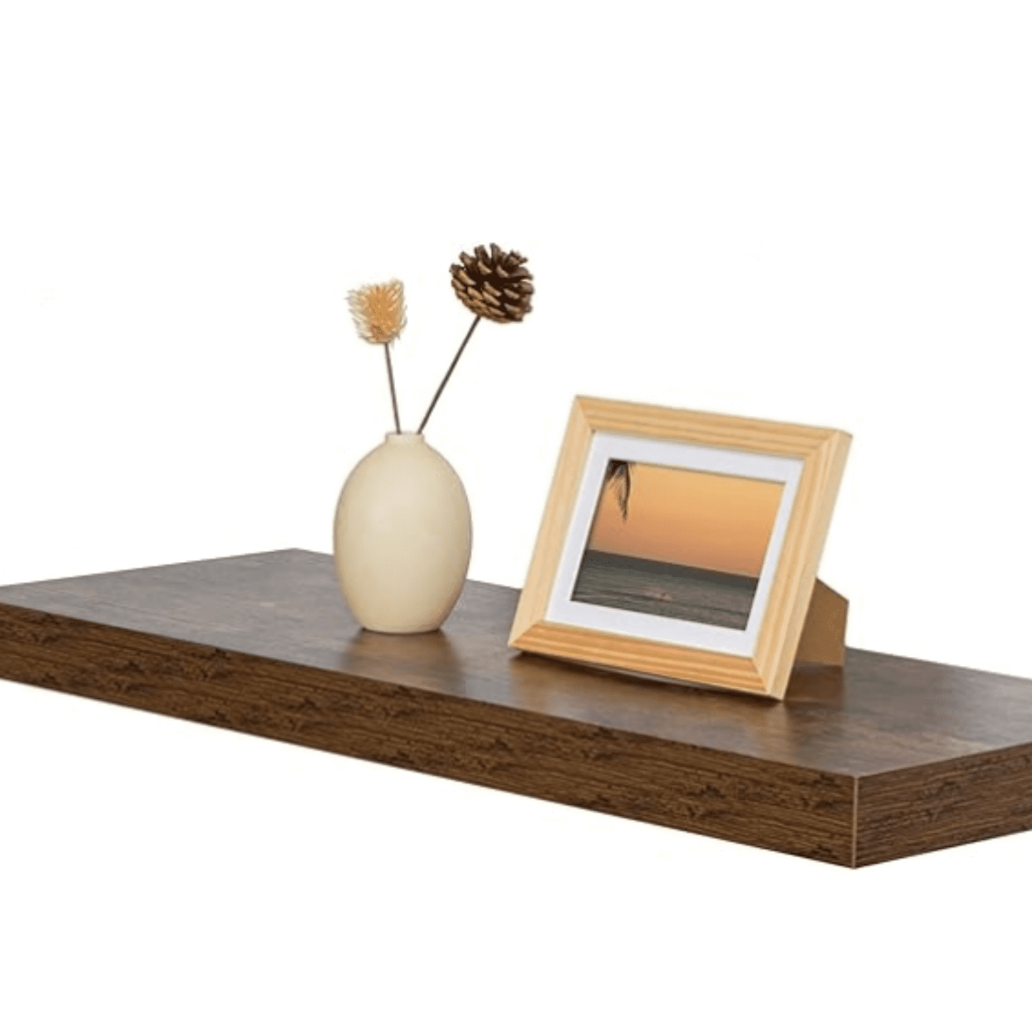 30 Inch Floating Shelf, 12 Inch Deep Shelves for Bathroom, Rustic Wood ...