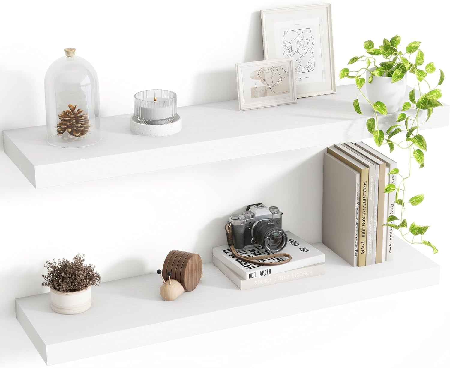 30 Inch Floating Shelves, 8 Inch Deep Floating Shelves for Wall ...