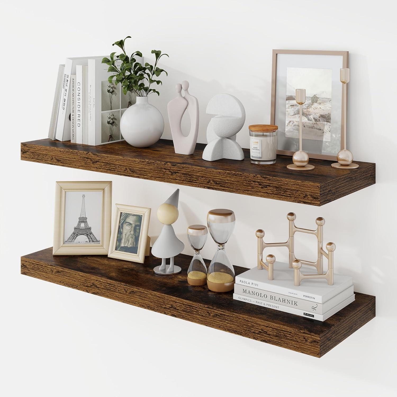 30 Inch Floating Shelves, 9.3" Deep Floating Shelf Wall Mounted, 30 ...