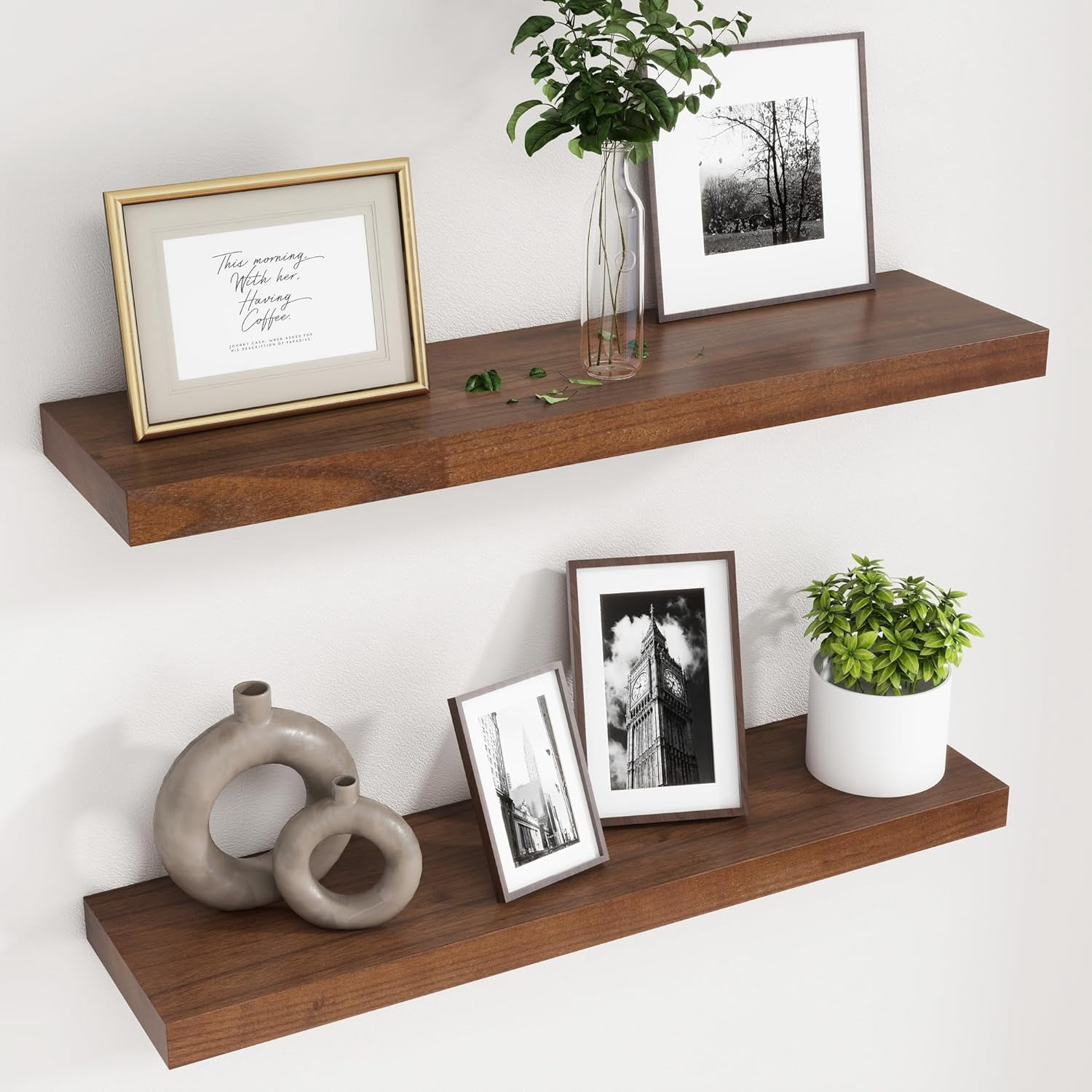 30 Inch Floating Shelves for Wall, Rustic Wood Floating Shelves for ...
