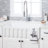 30 Inch Fluted Fireclay Reversible Apron Farmhouse Sink - Walmart.com