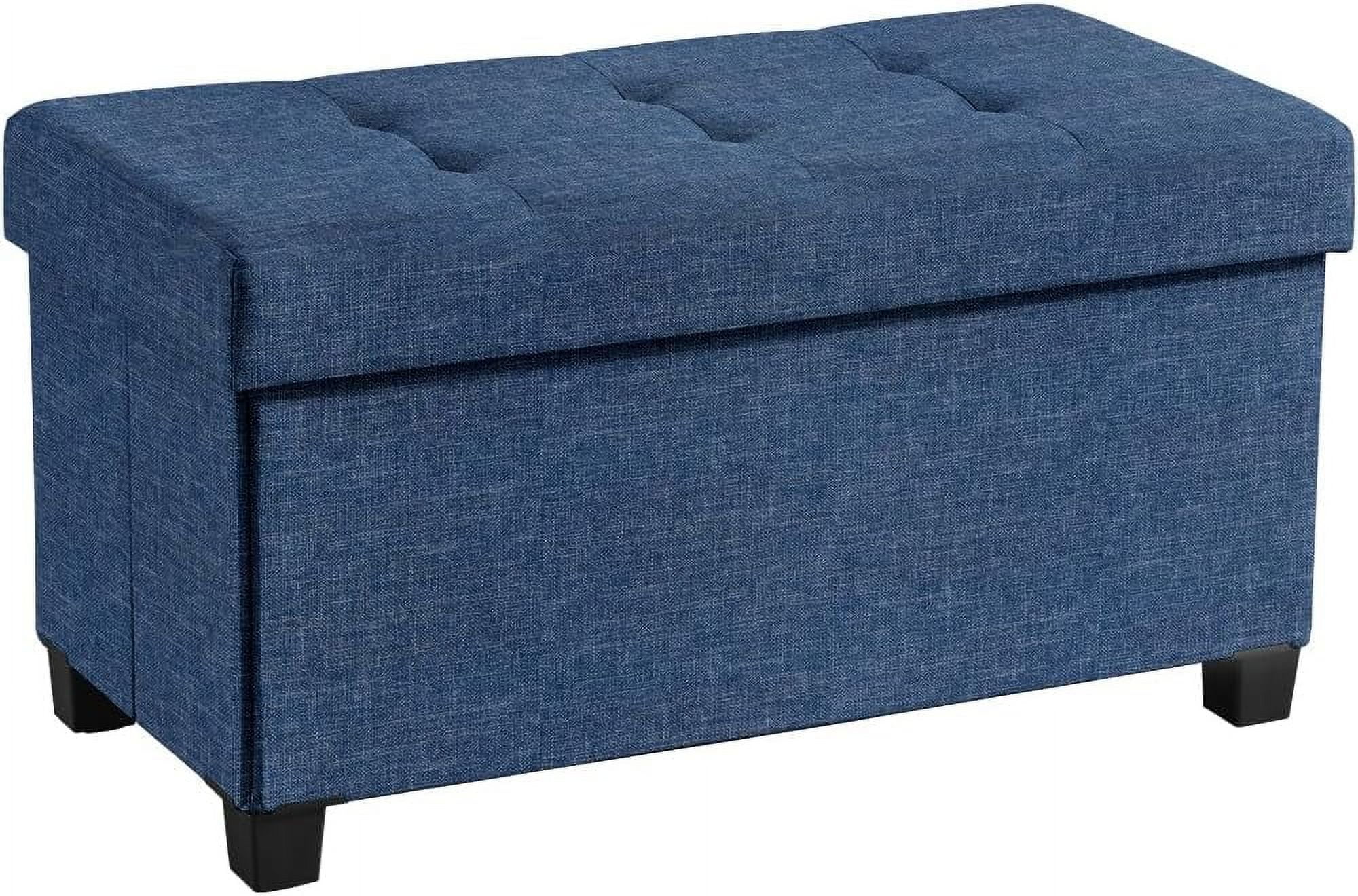 30 Inch Folding Storage Ottoman with Storage Bench, Large Storage ...