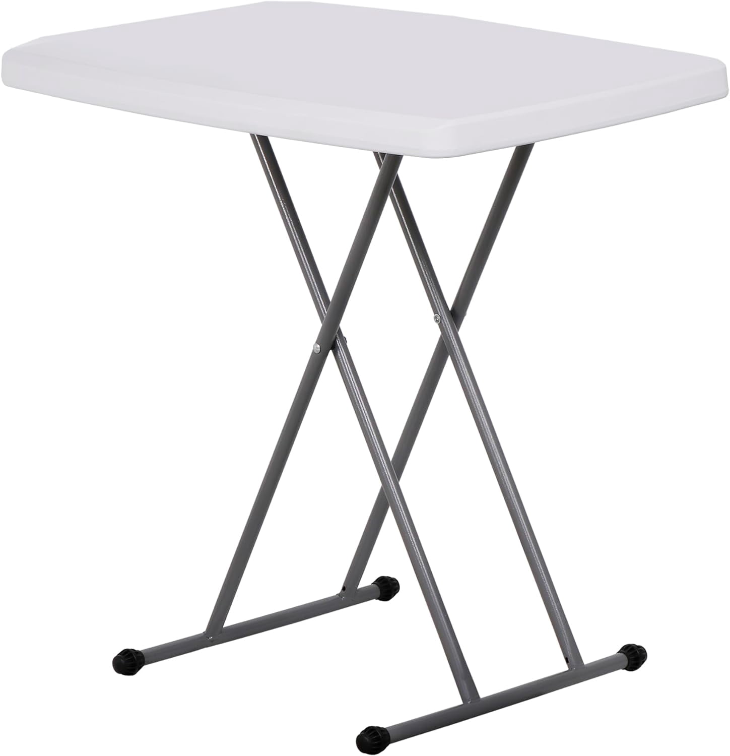 30-Inch Folding Table, Portable Adjustable Height TV Tray Table, Multi ...