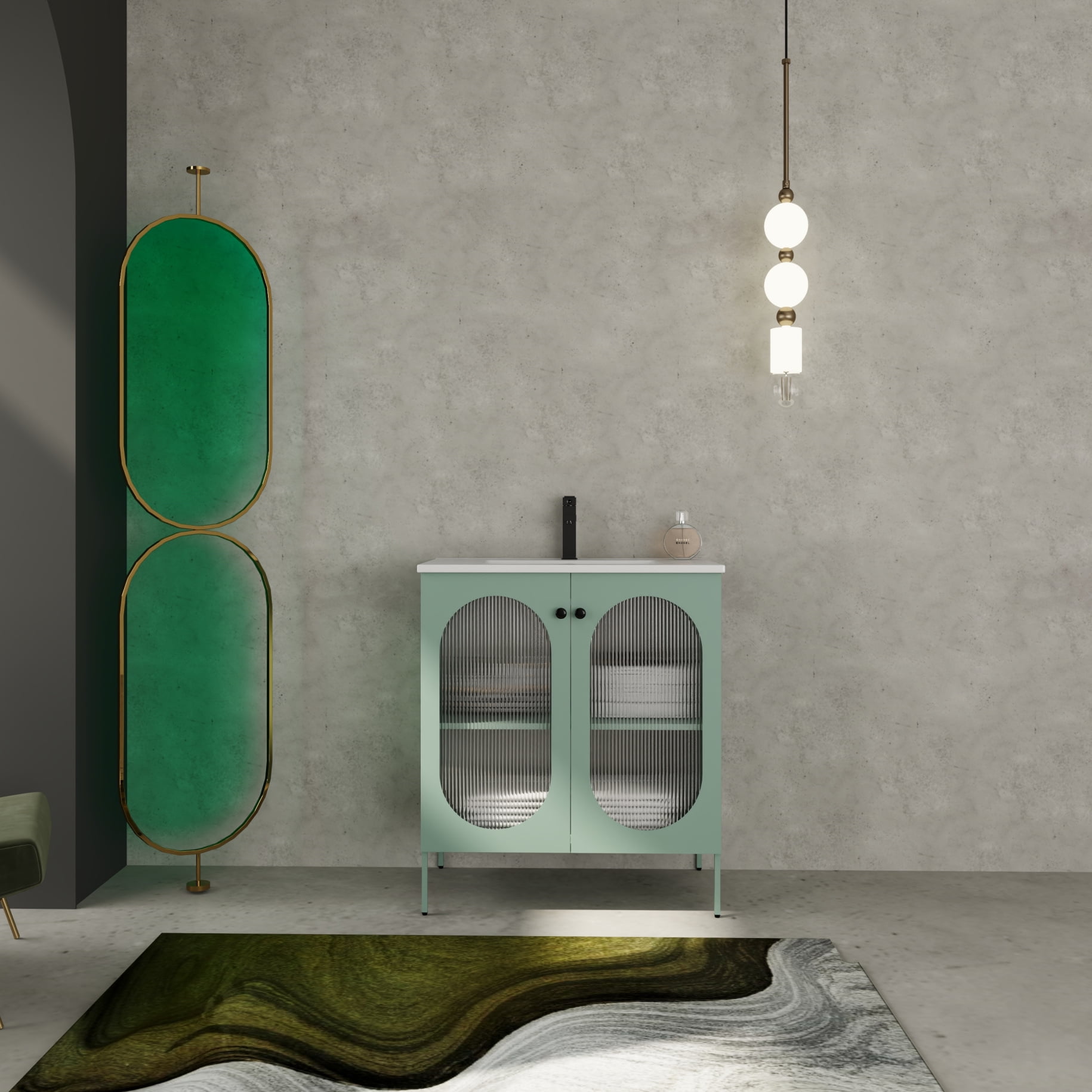 30 Inch Freestanding Bathroom Vanity with Ceramic Sink - Modern Design ...
