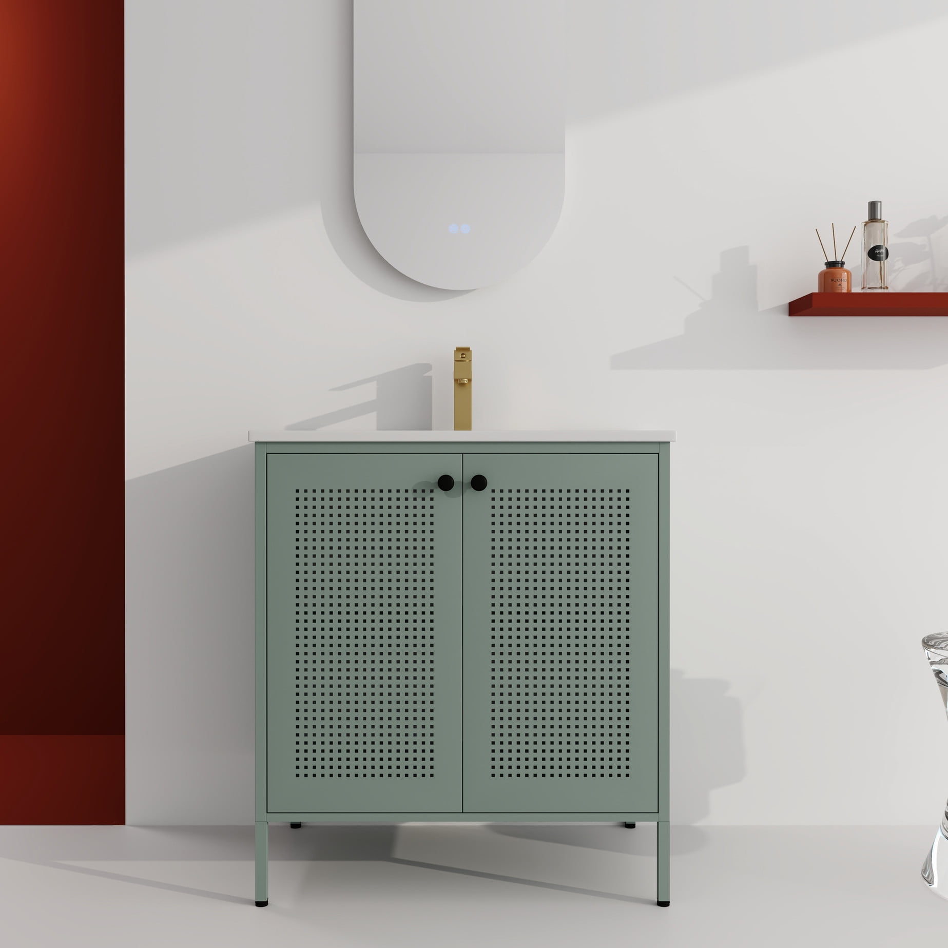 30 Inch Freestanding Bathroom Vanity | Keep Bathroom Organized with Two ...