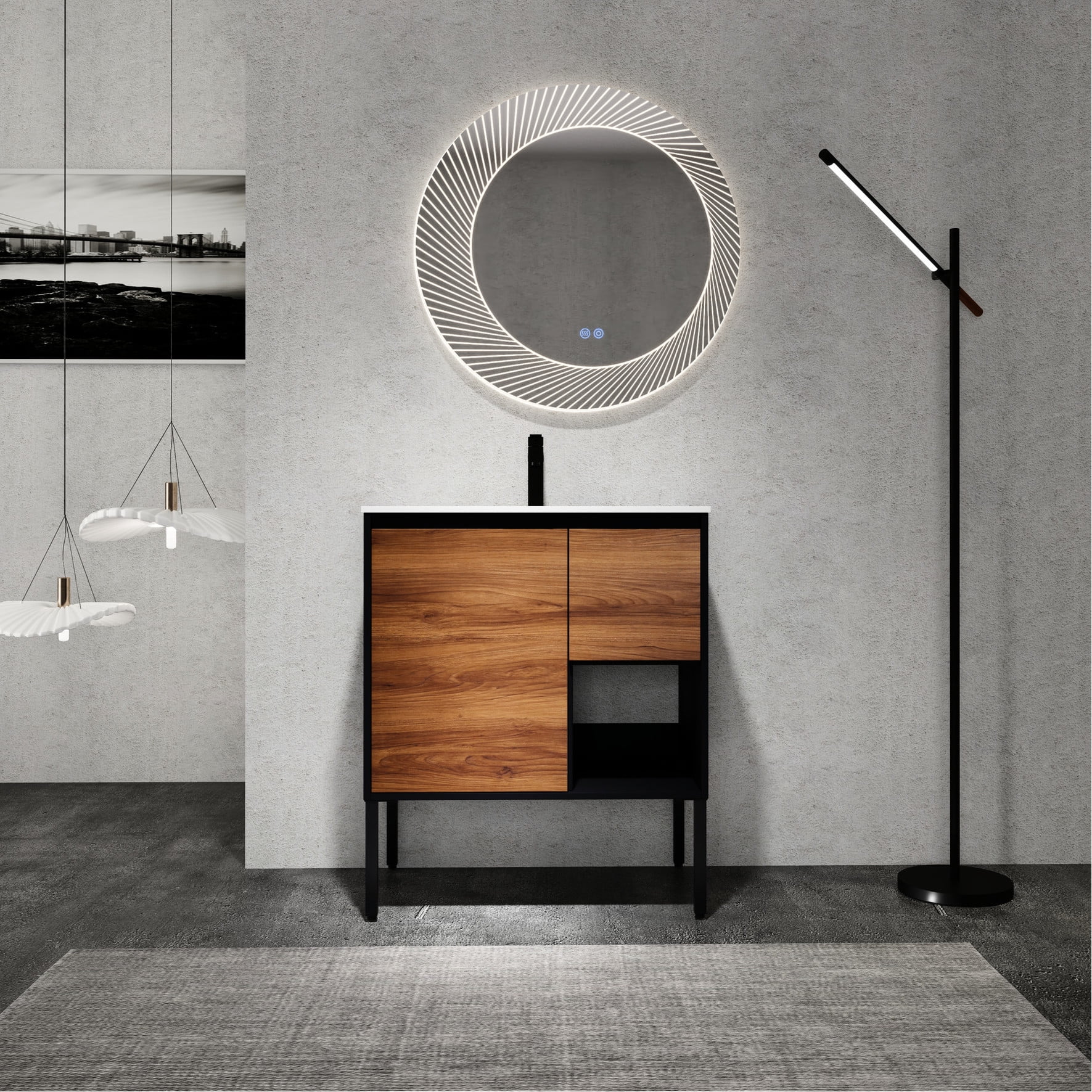 30 Inch Freestanding Bathroom Vanity | Two Installation Methods, Quiet ...