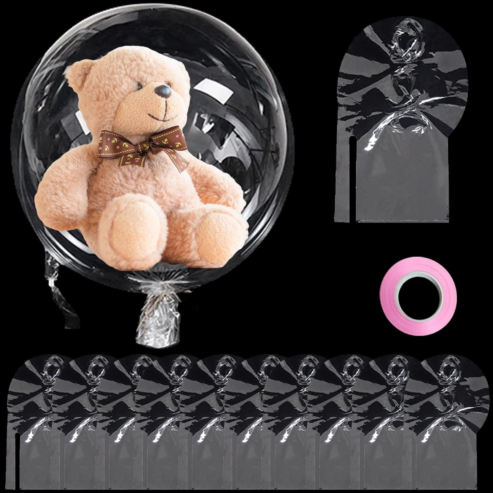 30 Inch Giant Clear IFF17 Balloons for Stuffing, Day Pre Stretched ...