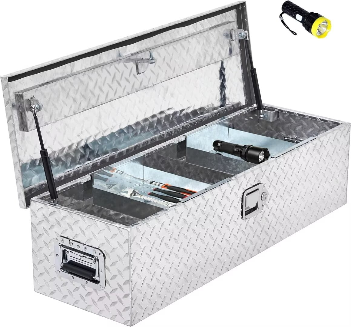 30 Inch Heavy Duty Diamond Plate Tool Box, Aluminum Truck Tool Box with ...