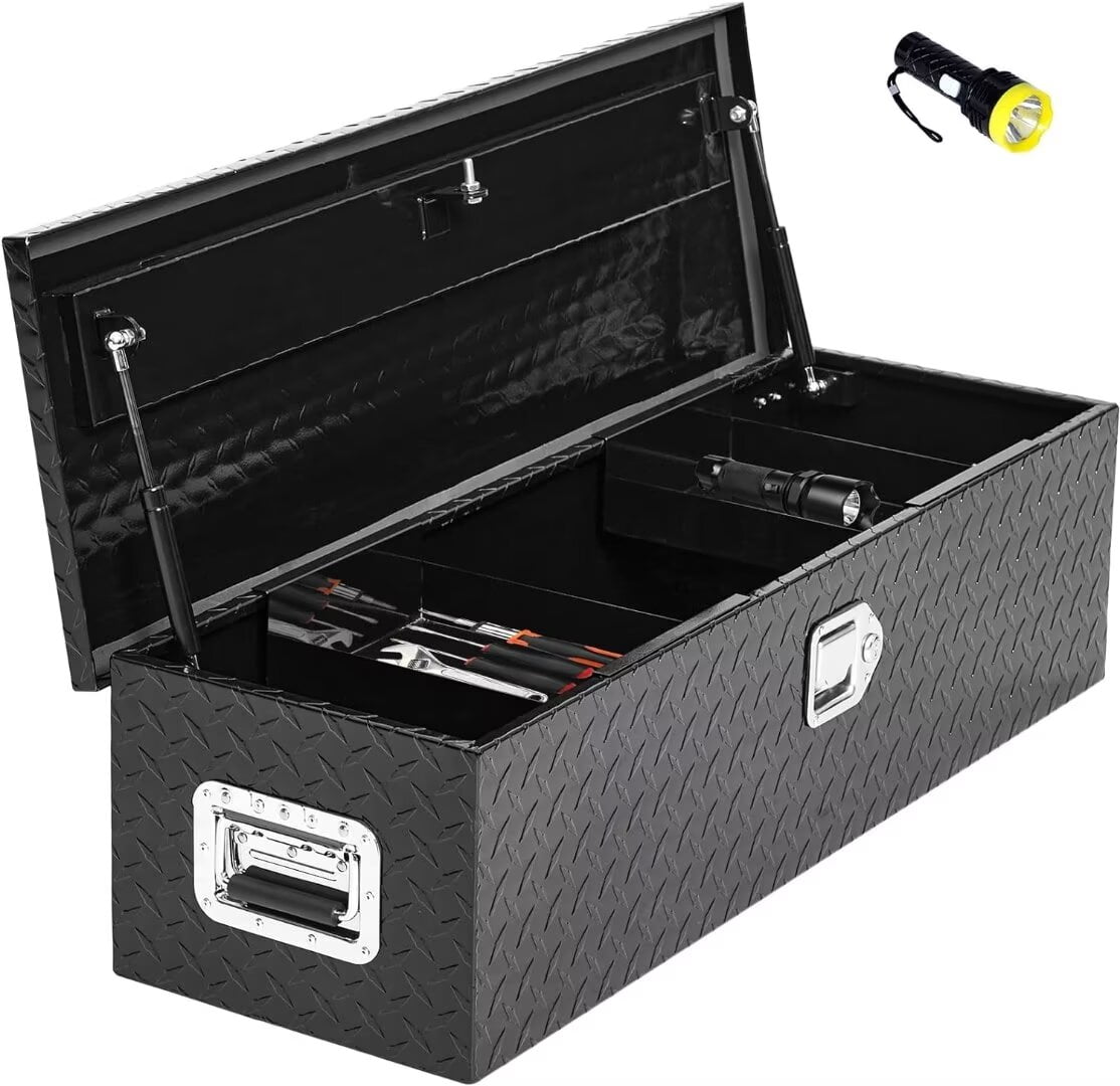30 Inch Heavy Duty Diamond Plate Tool Box, Aluminum Truck Tool Box with ...