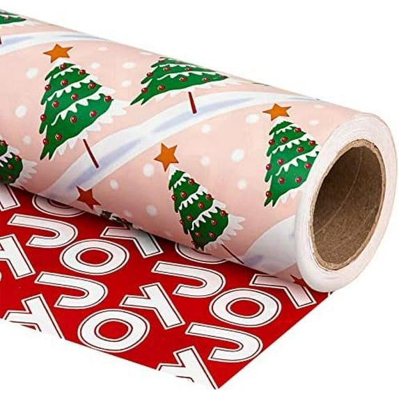 30 Inch Jumbo Reversible Christmas Wrapping Paper - 30 Inch x 33 Feet ...