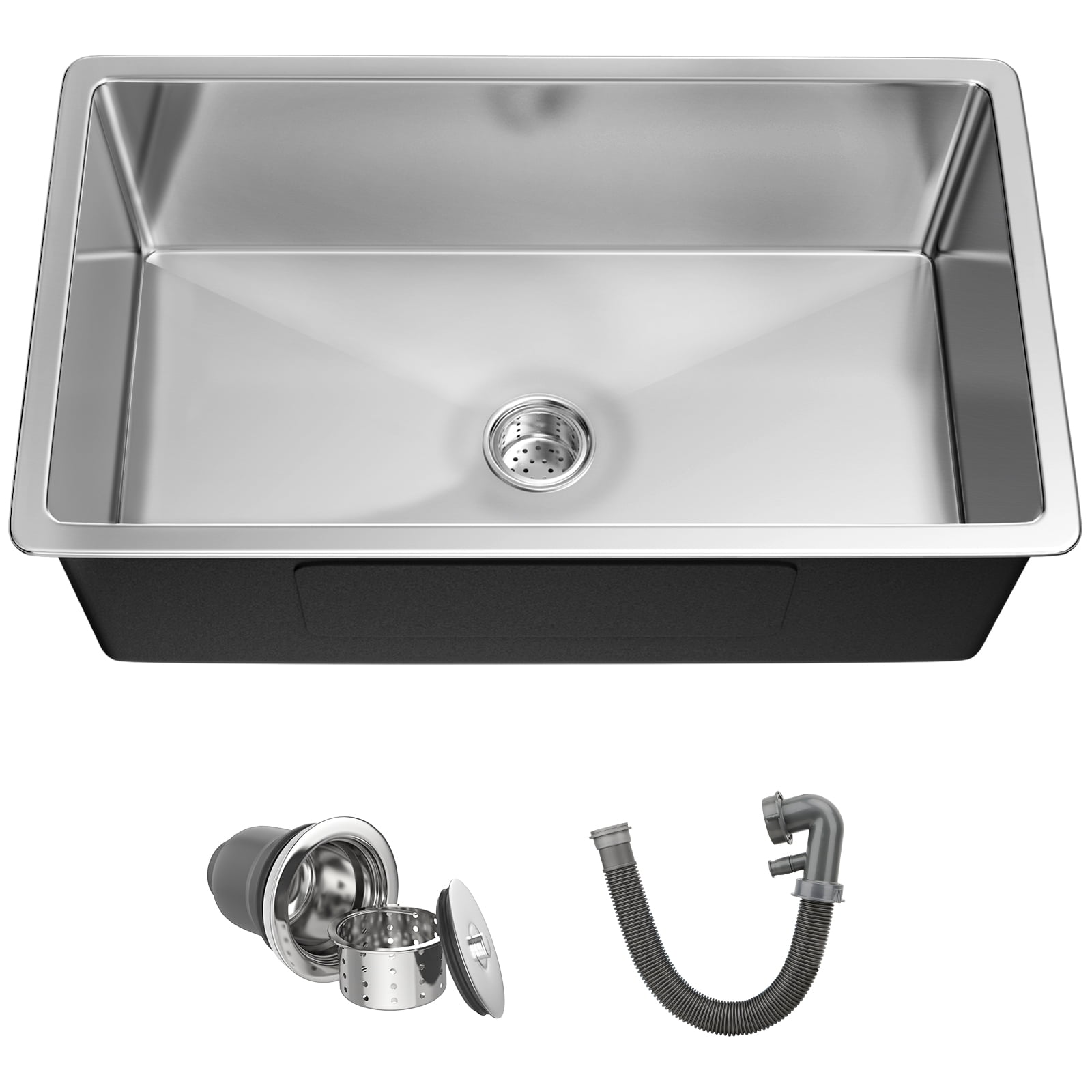 30 Inch Kitchen Sink, Undermount Stainless Steel Sink 30" x 18", Under ...
