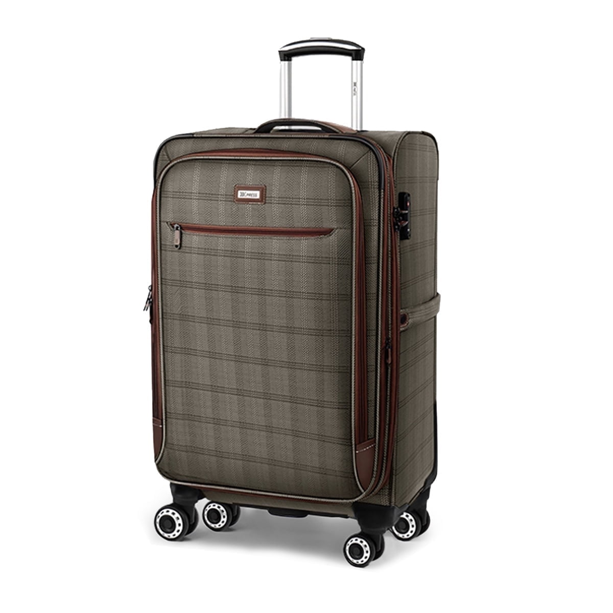 30" Large Checked luggage Lighweight Expandable Softside Suitcase with ...