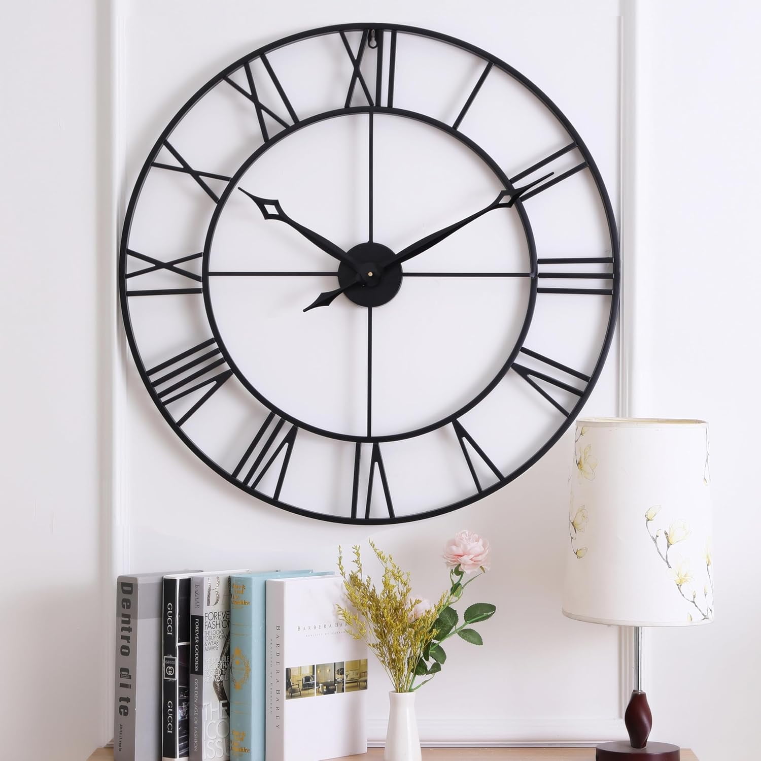 30 Inch Large Wall Clock Modern, Oversized Roman Numeral Decorative ...