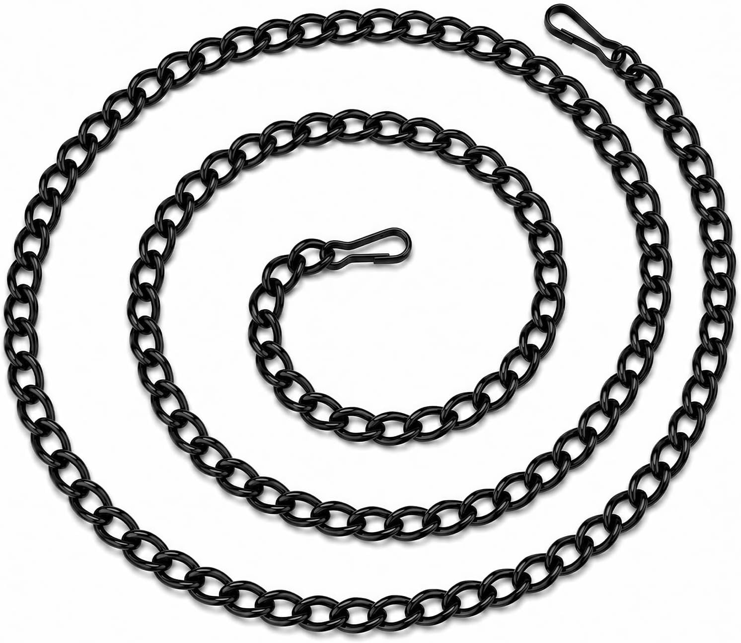 30 Inch Metal Chain for Hangings, Black Hanging Chain with Safety Hooks ...