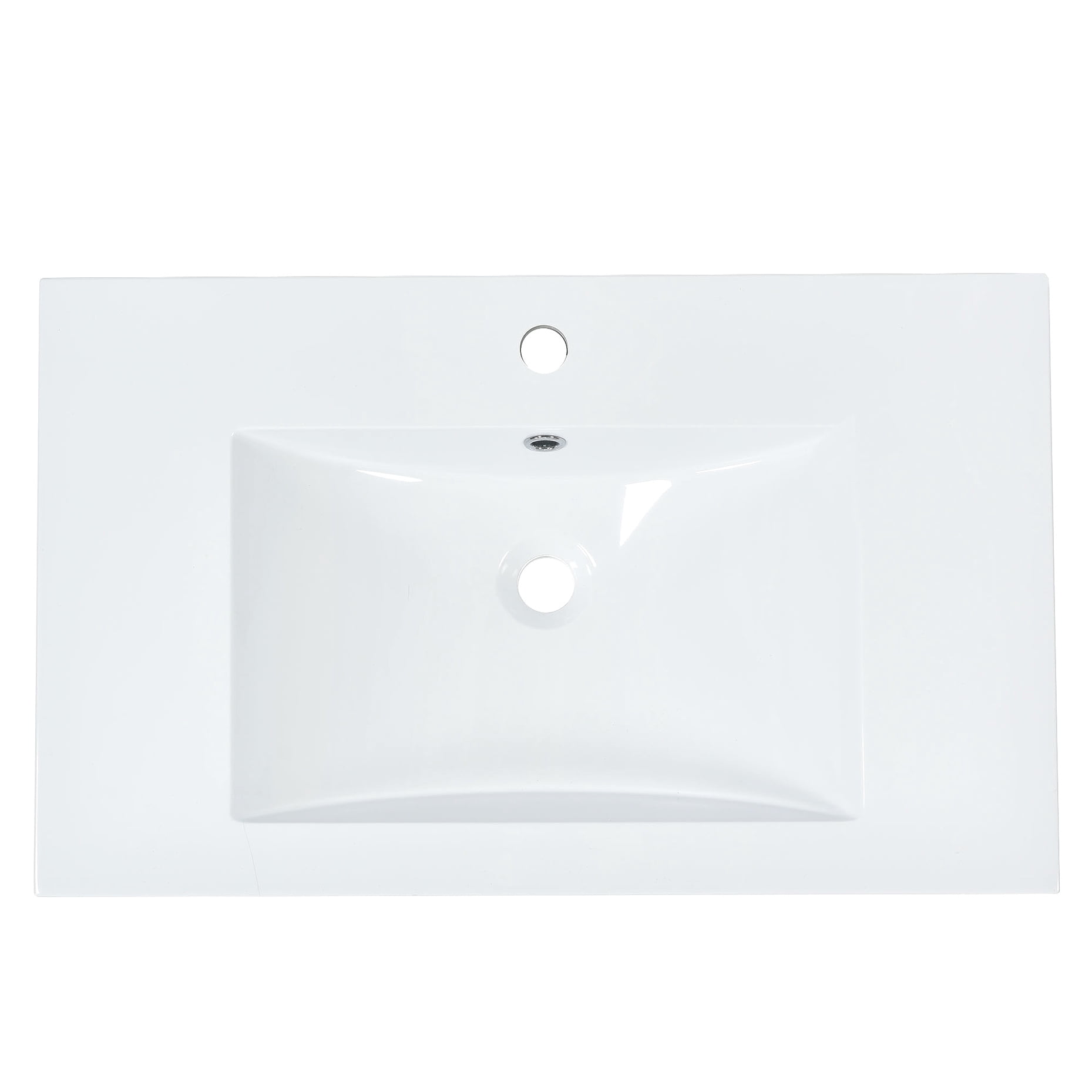 30 Inch Resin Bathroom Basin - White, , Hygienic Installation And Easy ...
