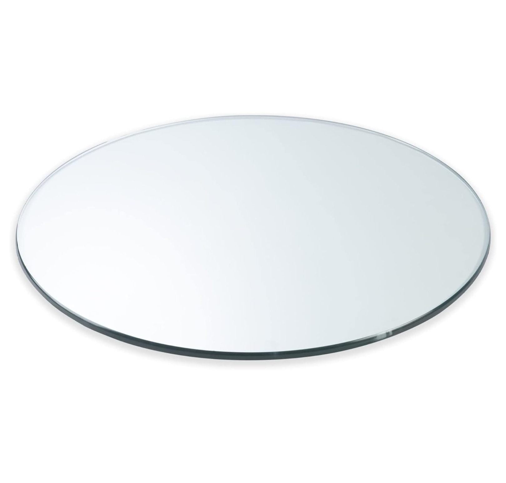 30" Inch Round 1/4" Thick Clear Glass Table Top with flat polished Edge ...