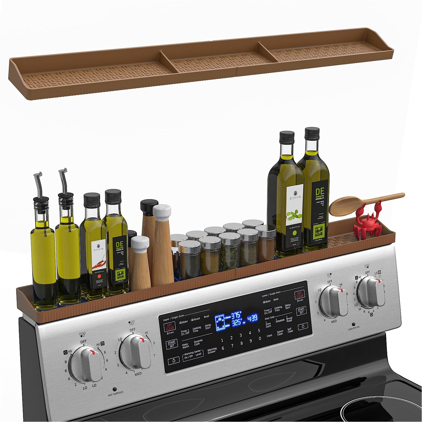 30 Inch Silicone Stove Top Shelf Magnetic for Kitchen, Strong Magnetic ...