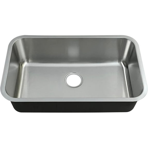 30 Inch Undermount Kitchen Sink 18 Gauge Stainless Steel Single Bowl ...