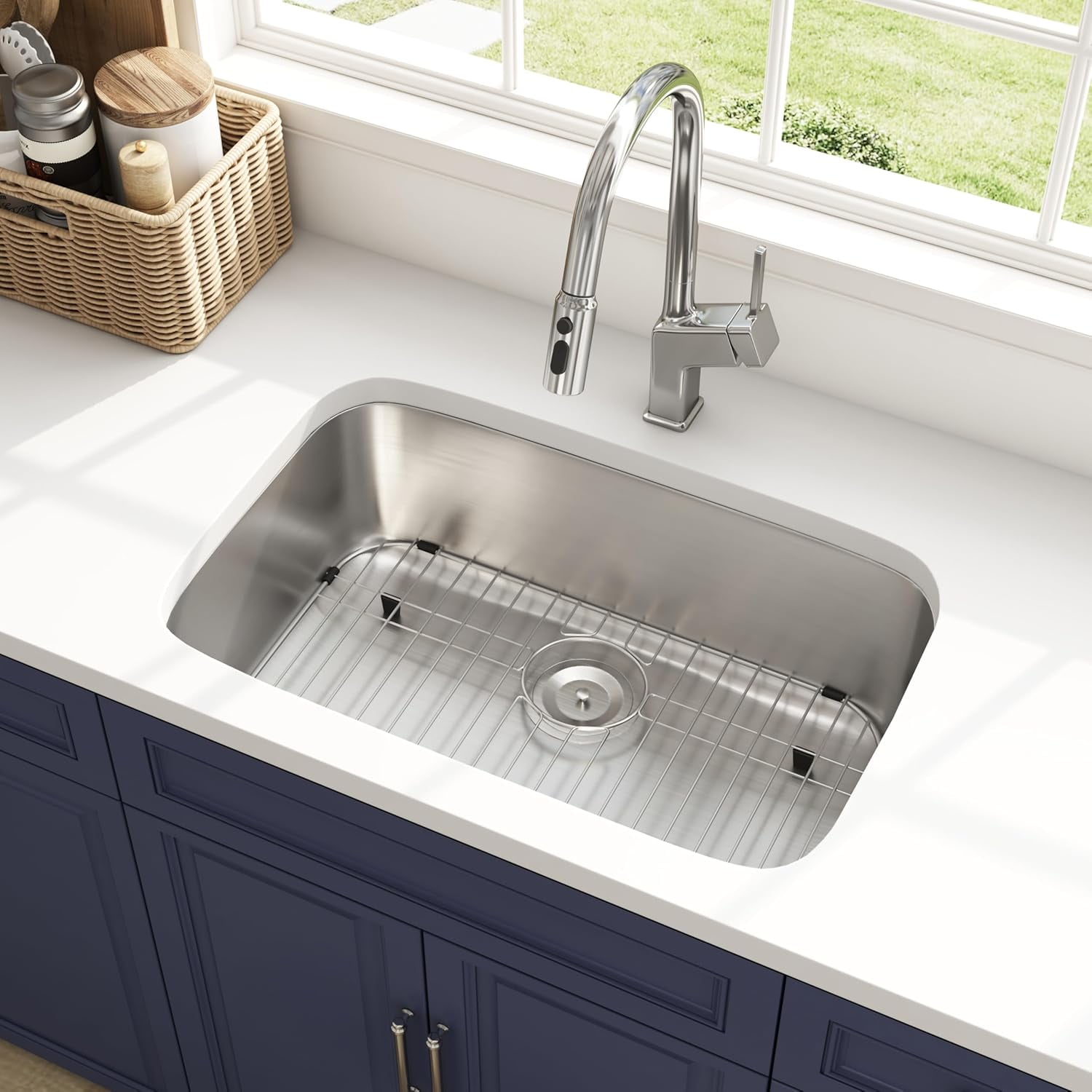 30 Inch Undermount Kitchen Sink 18 Gauge Stainless Steel Spacious ...