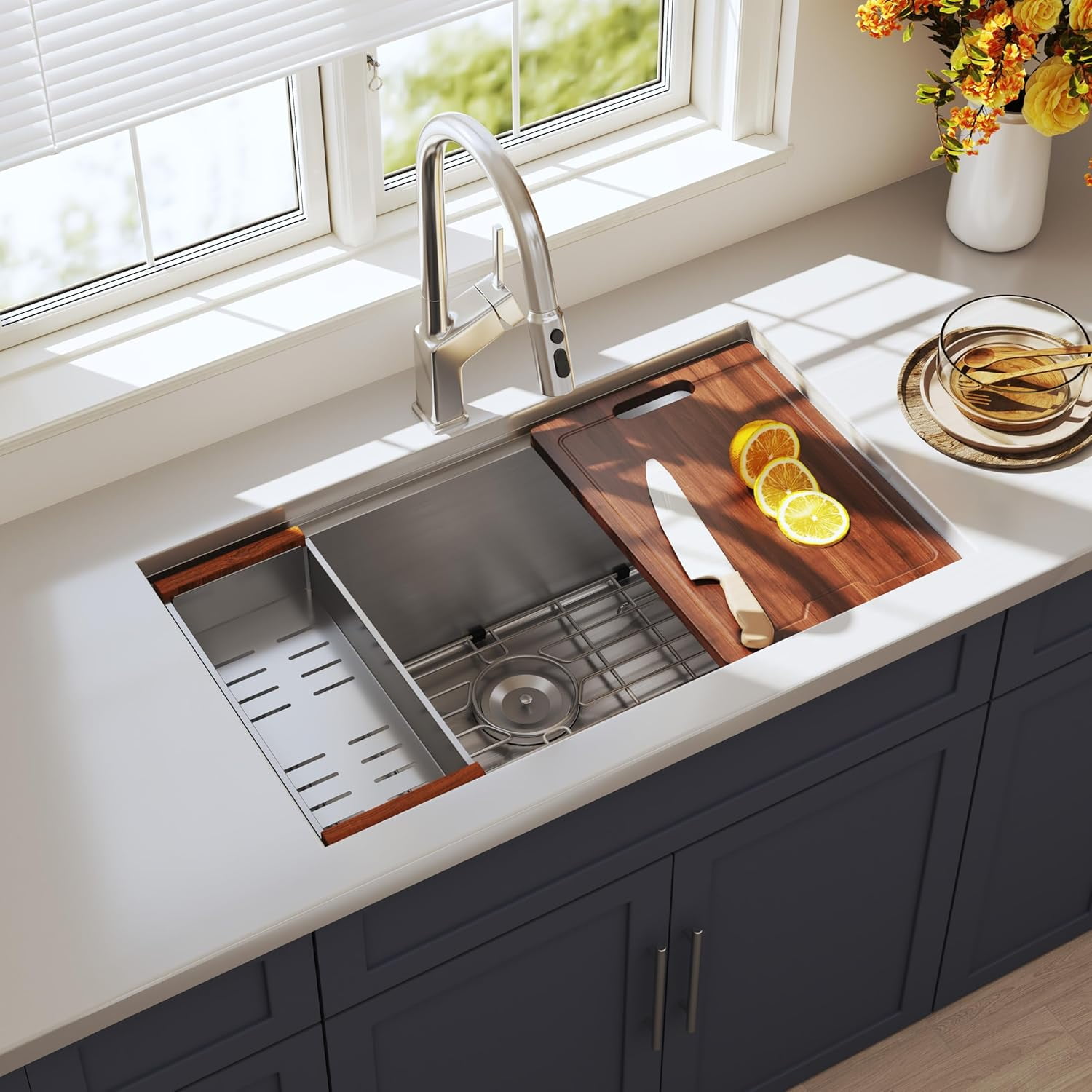 30 Inch Undermount Kitchen Sink 304 Stainless Steel 16 Gauge Single ...