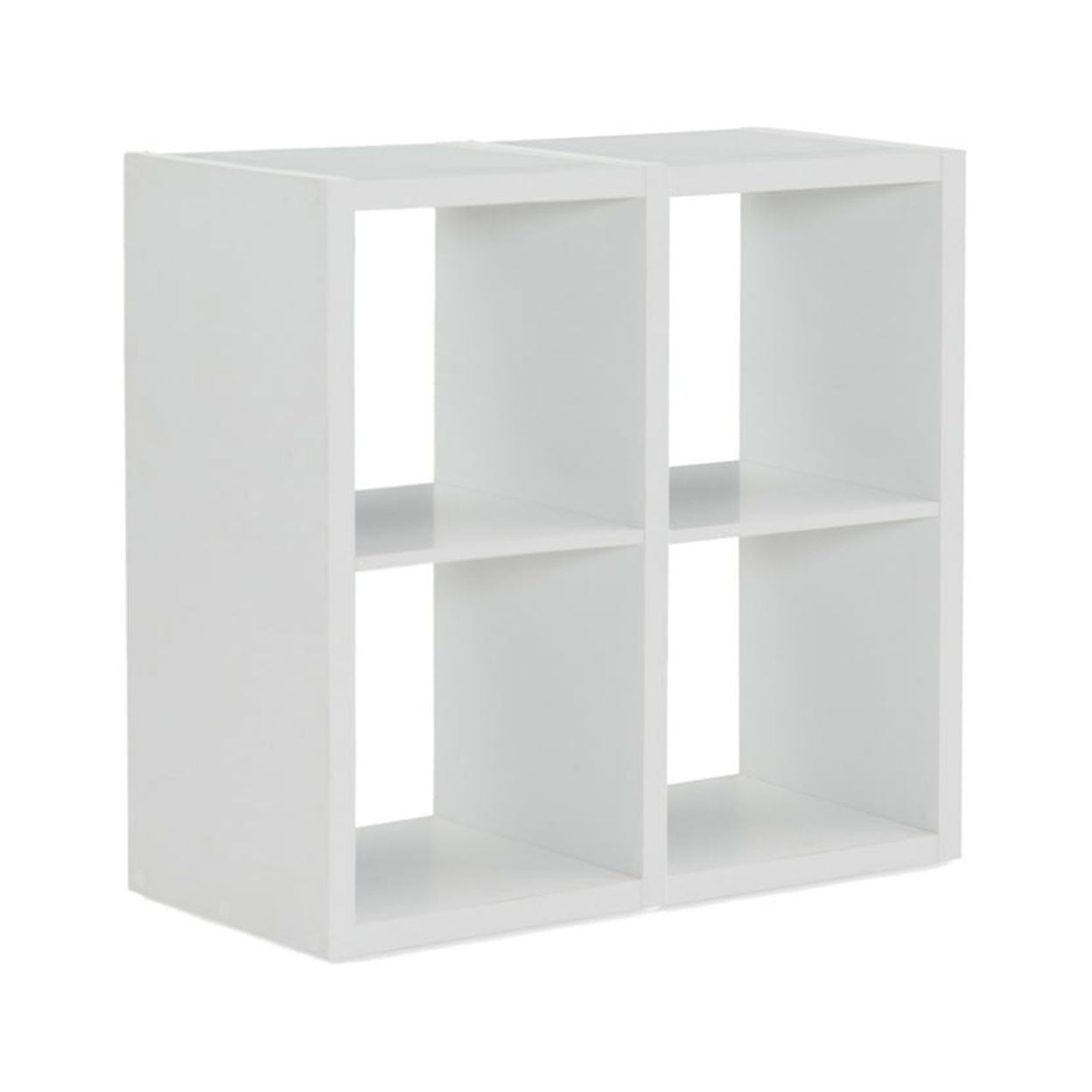 30 Inch Wooden Four Cubby Storage Cabinet, White-Saltoro Sherpi ...