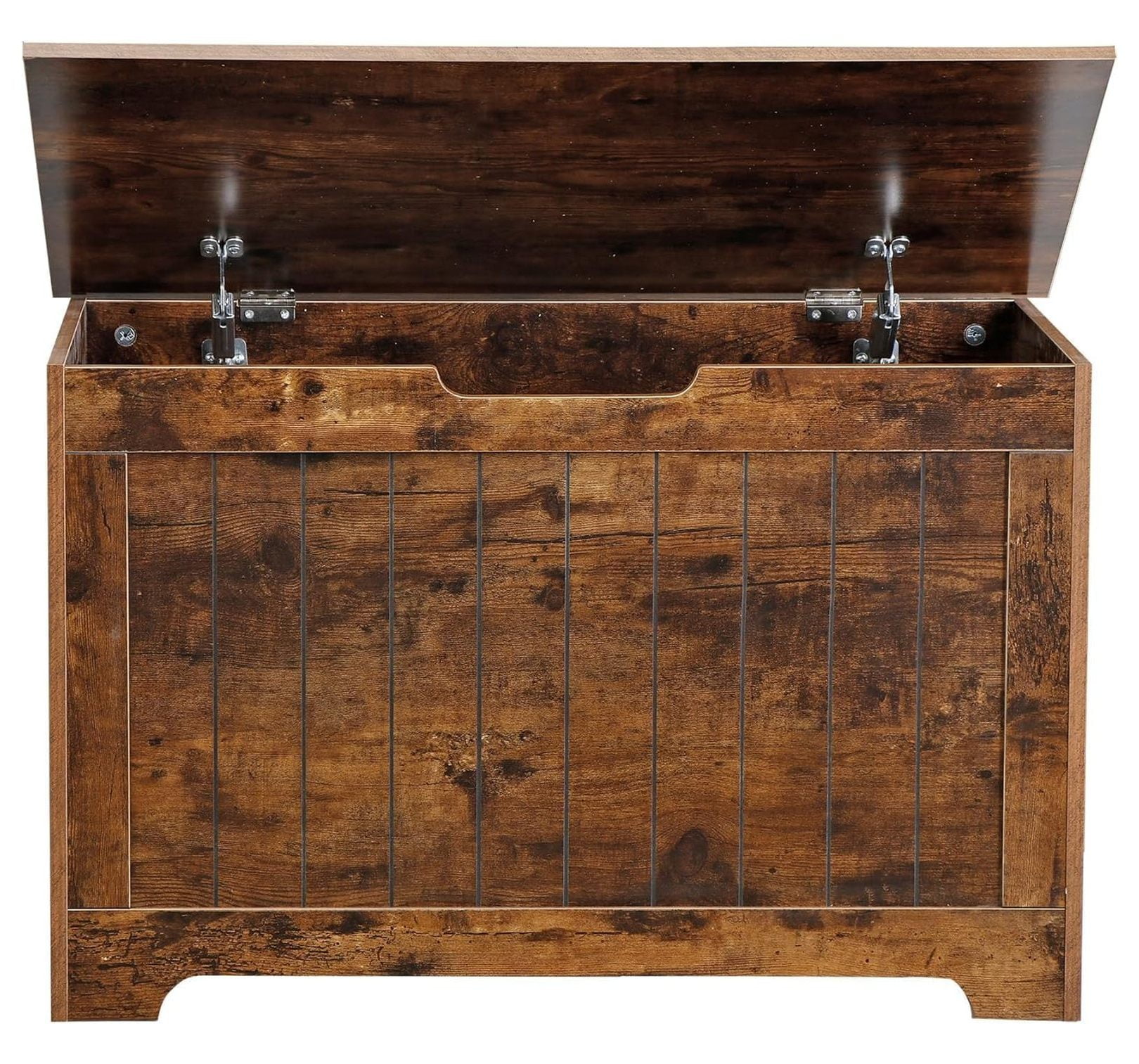 30 Inch Wooden Storage Chest, Storage Trunk w/2 Safety Hinges, Storage ...