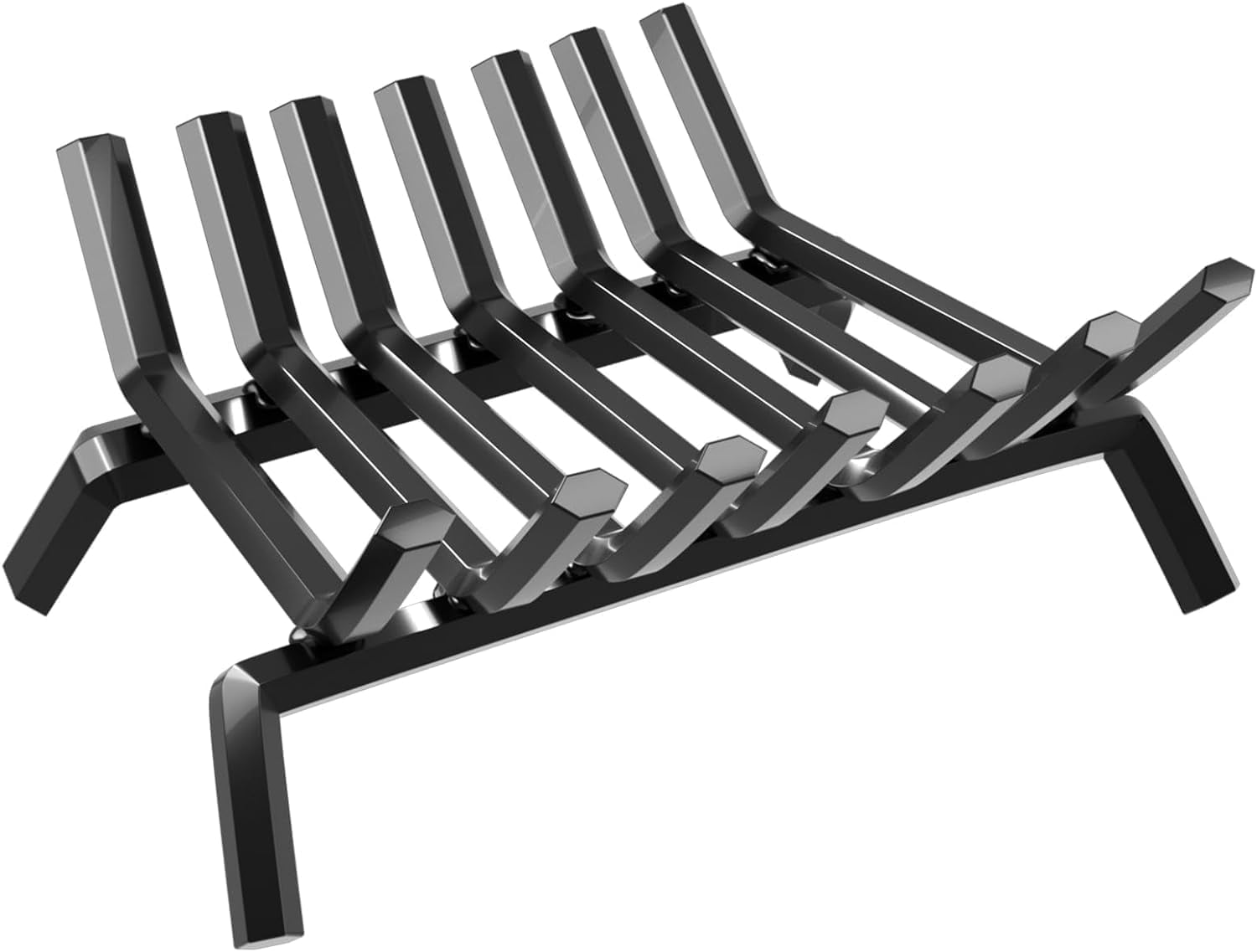 30 Inch Wrought Iron Fireplace Log Grate Heavy Duty Solid Steel Indoor ...