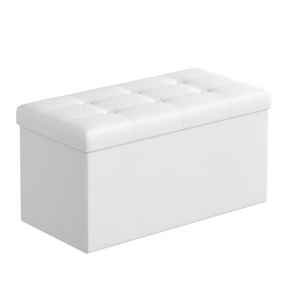 30 Inches Folding Storage Ottoman Bench, Ottoman with Storage, Foot ...