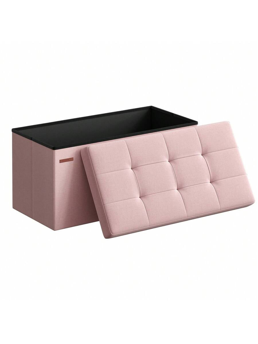 30 Inches Folding Storage Ottoman Bench, Storage Chest, Foot Rest Stool ...