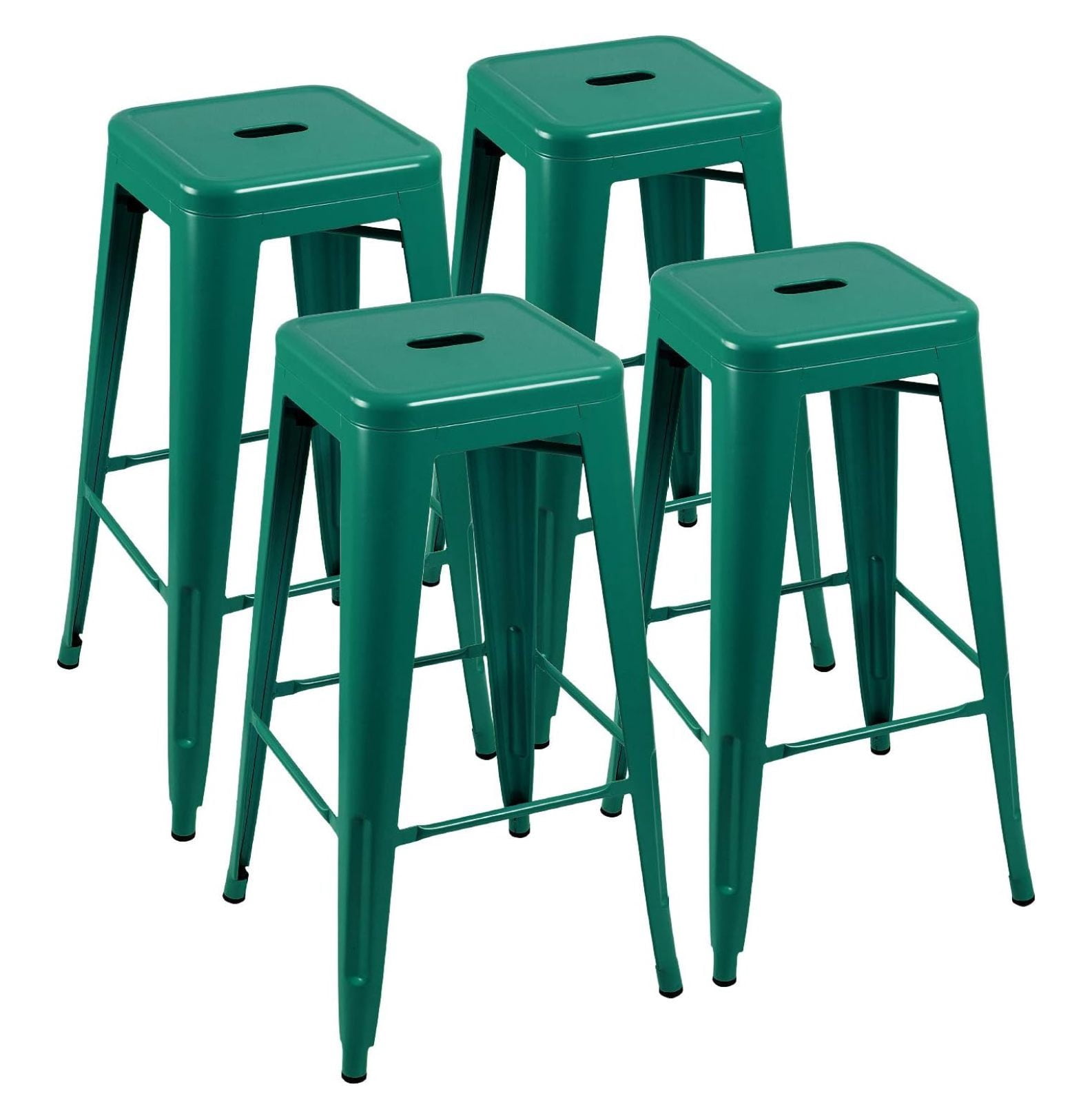 30 Inches Metal Bar Stools High Backless Tolix Indoor-Outdoor Stackable ...