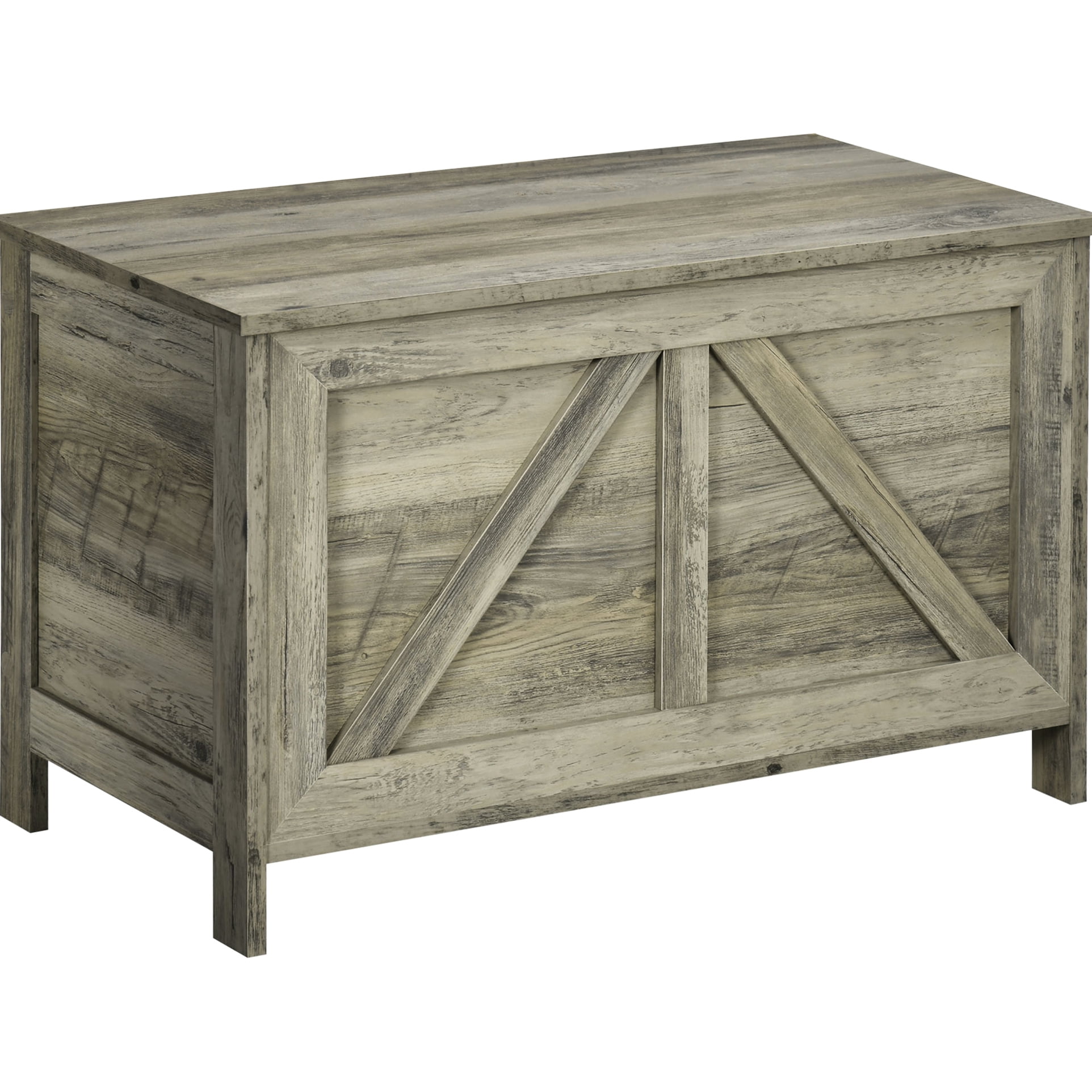 30" Inspired Gray Storage Chest - Lift Top Box With Hinge For Bedroom ...