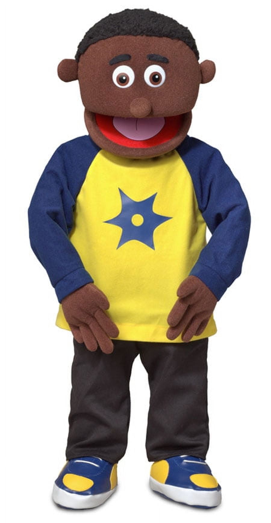 30" Jordan, Black Boy, Professional Performance Puppet with Removable ...